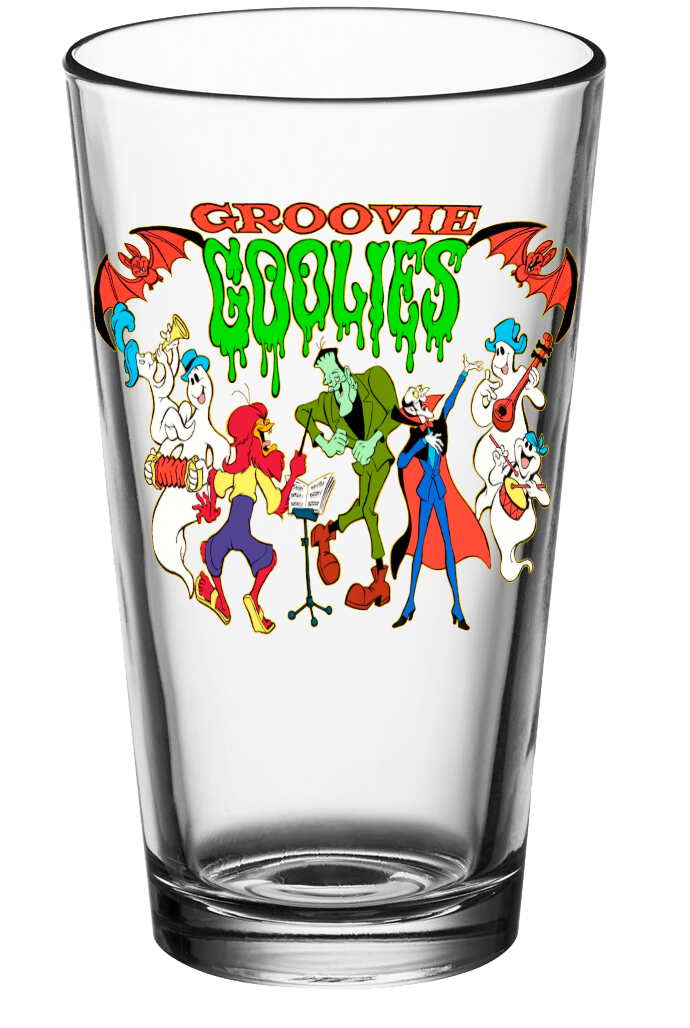 GROOVIE GOOLIES "GROUP" PINT GLASS – Atom Age Industries