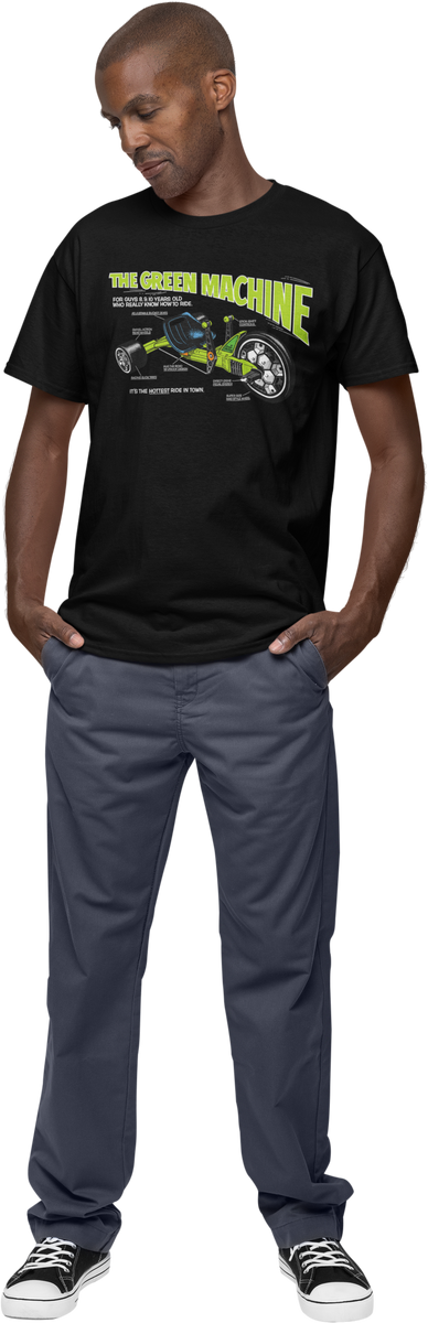 ATOM AGE: "THE GREEN MACHINE" BLACK T-SHIRT – Atom Age Industries