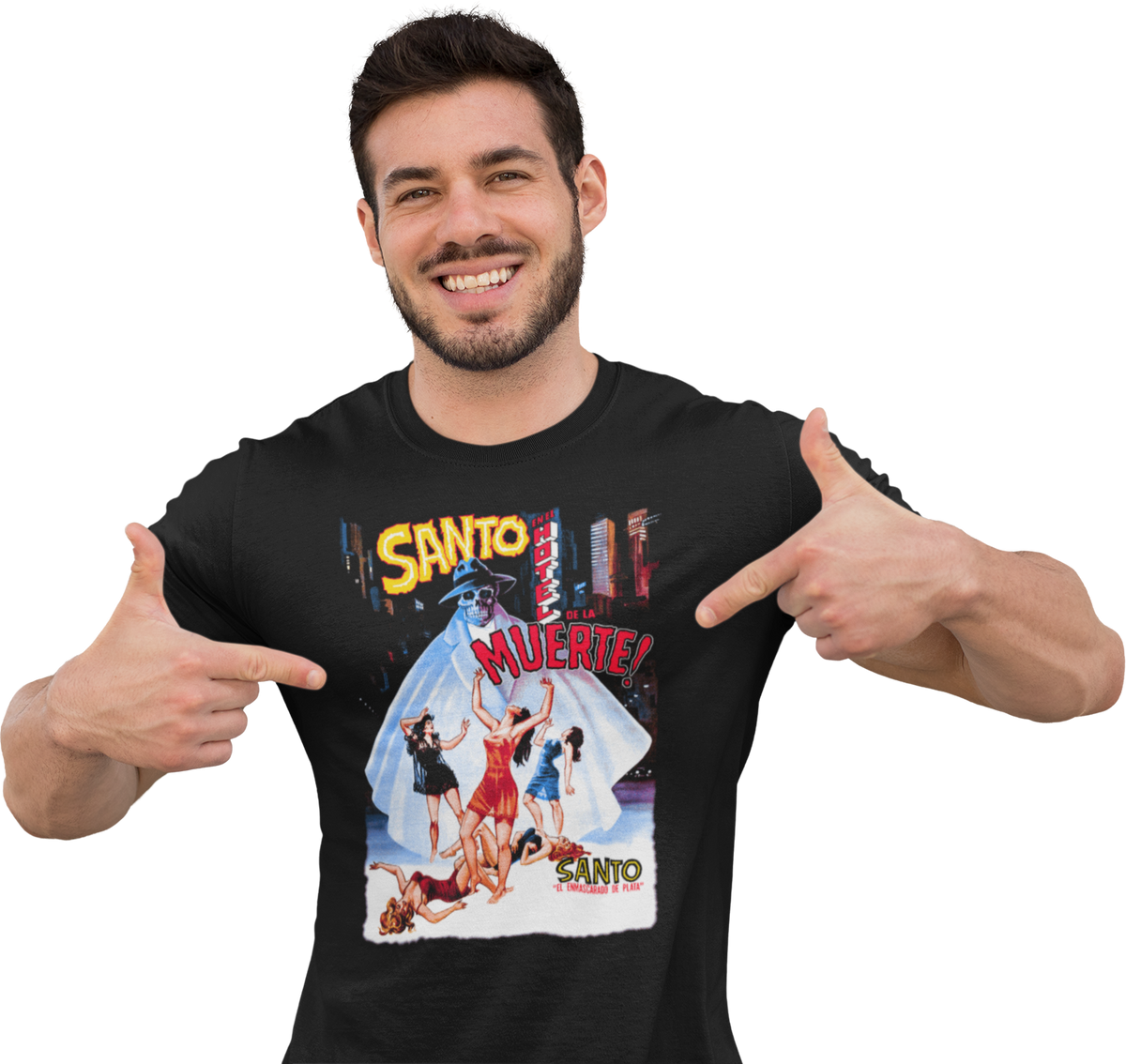 ATOM AGE: LOS LUCHADORES: EL SANTO - "EL HOTEL DE LA MUERTE" T-SHIRT ...