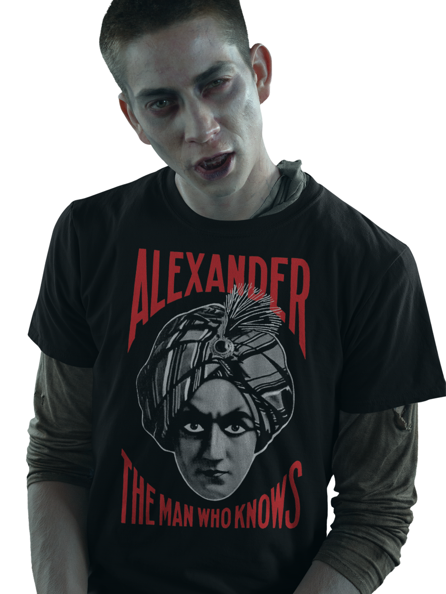 ATOM AGE: "ALEXANDER - THE MAN WHO KNOWS" T-SHIRT – Atom Age Industries
