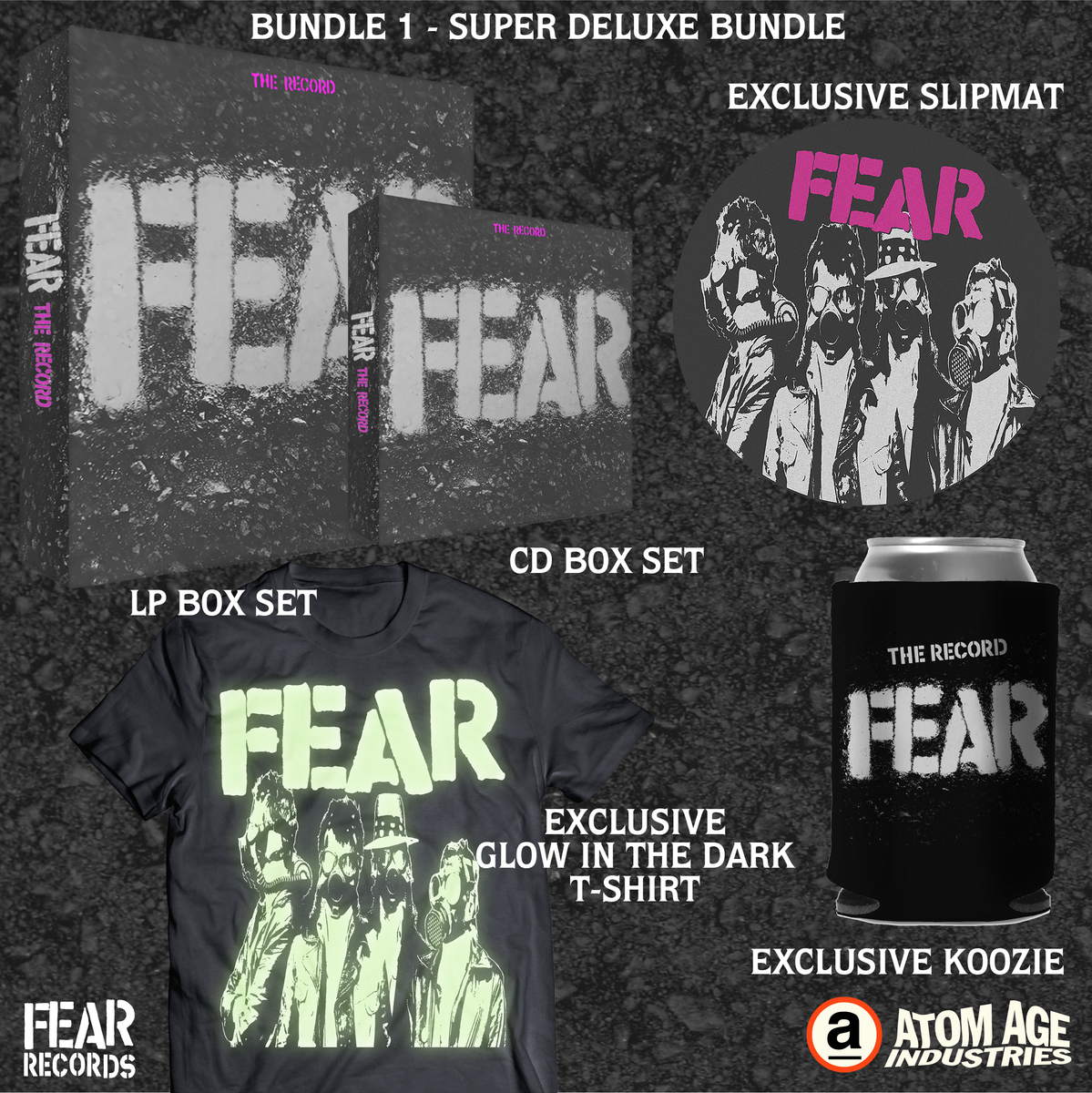 FEAR: "FEAR THE RECORD" LIMITED EDITION 5LP BOX SET SUPER DELUXE BUNDL ...