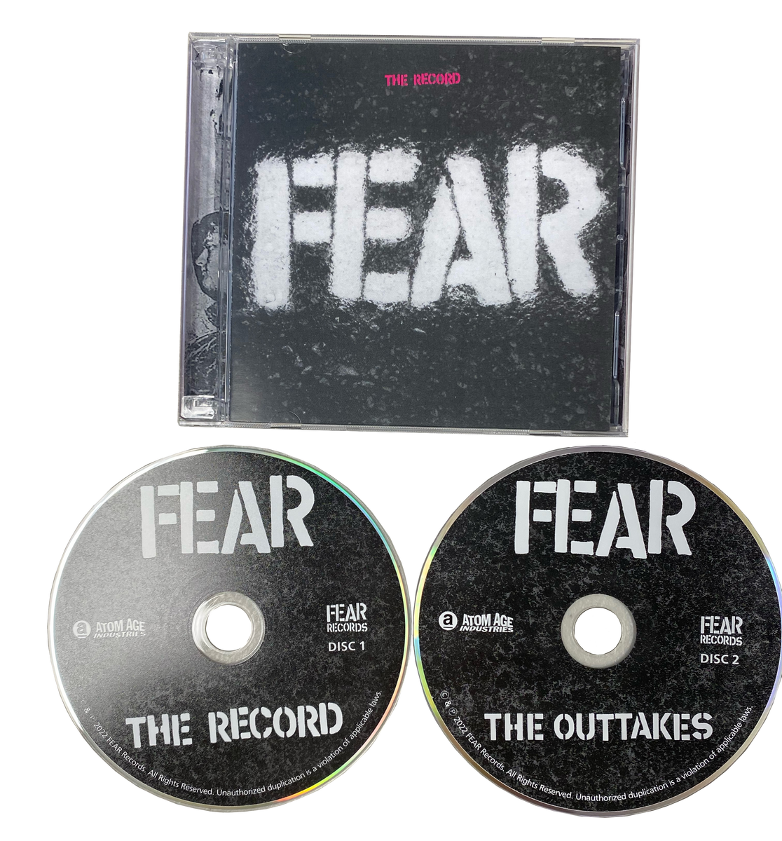 FEAR: "FEAR THE RECORD" RE-ISSUE 2XCD SET – Atom Age Industries