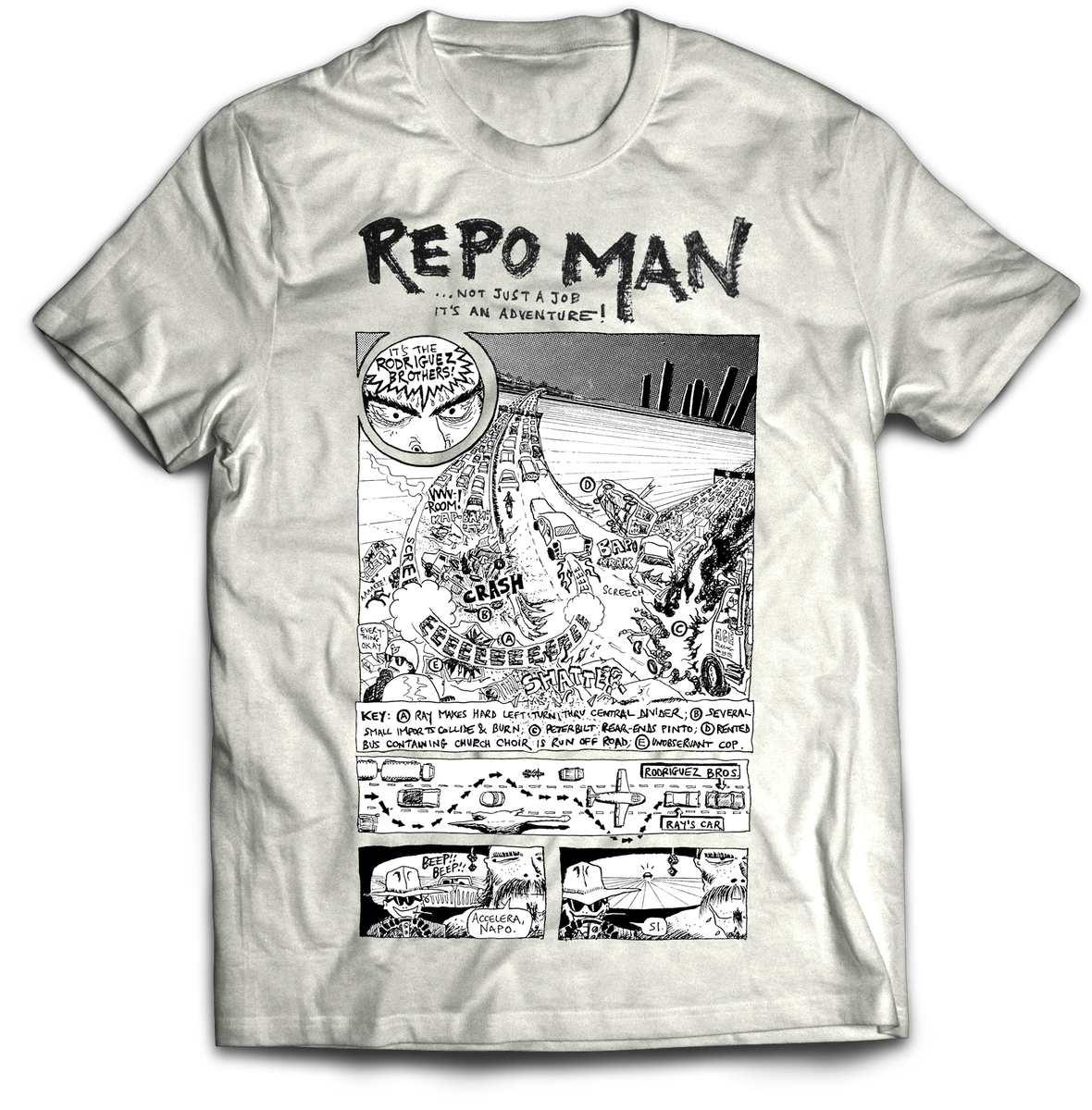 REPO MAN: COMIC PAGE 2 T-SHIRT – Atom Age Industries